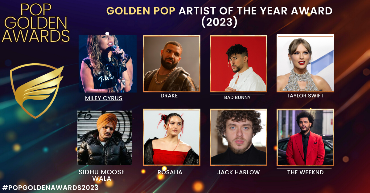 Golden Pop Artist Of The Year 2023 (Nominees) - POP GOLDEN MAGAZINE