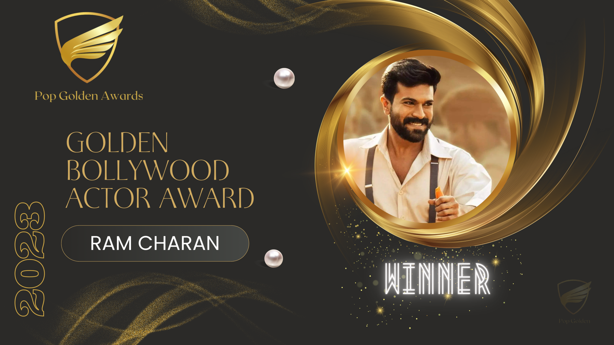 Golden Bollywood Actor Of The Year Award Winner: RAM CHARAN (2023 ...
