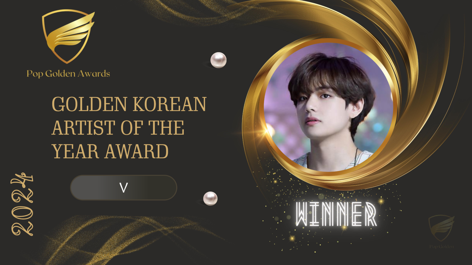 Golden Korean Artist Of The Year Award (2024) Winner: V (BTS) - POP ...
