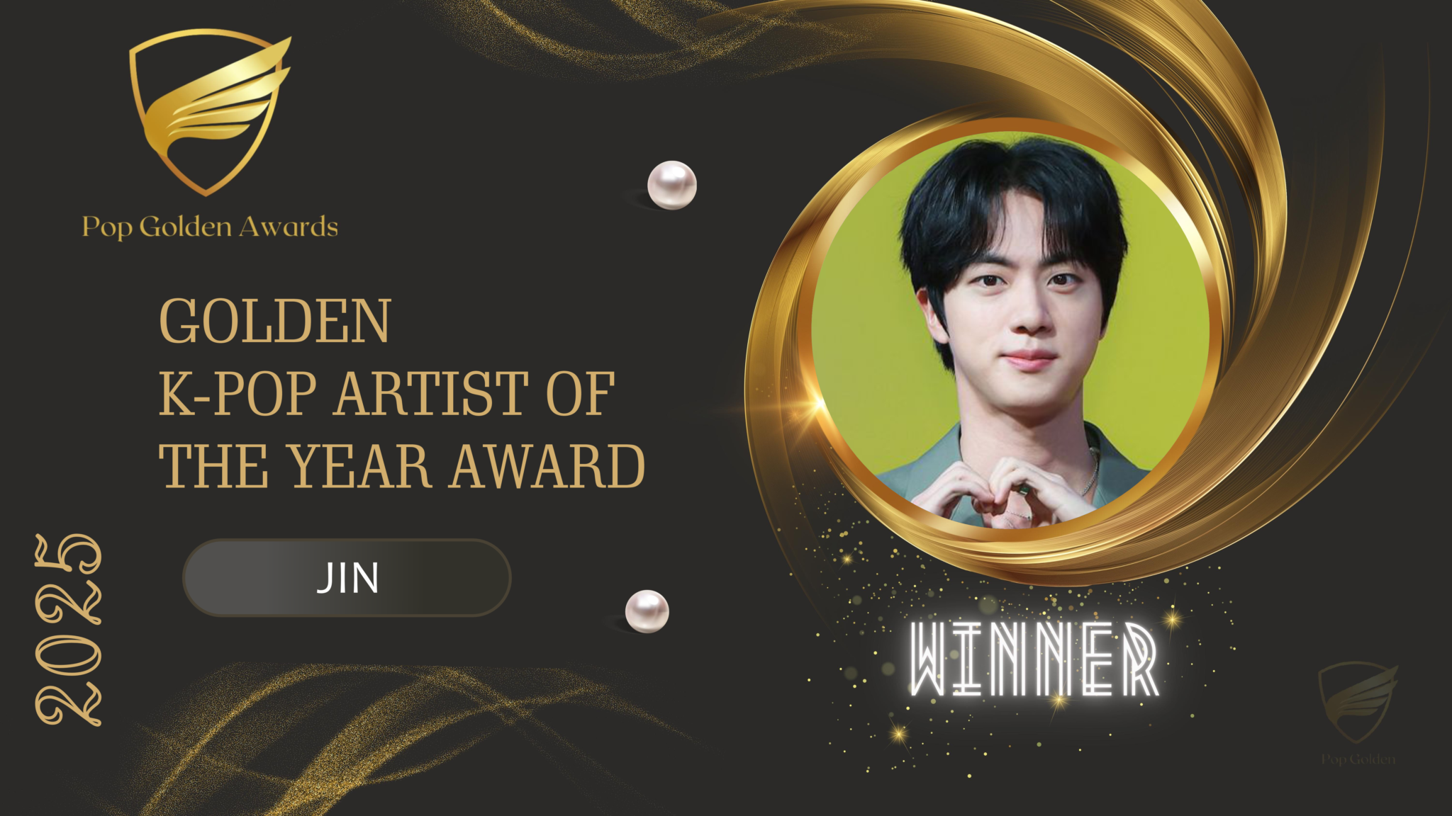 Golden K-Pop Artist of the Year 2025 Winner: Jin - POP GOLDEN